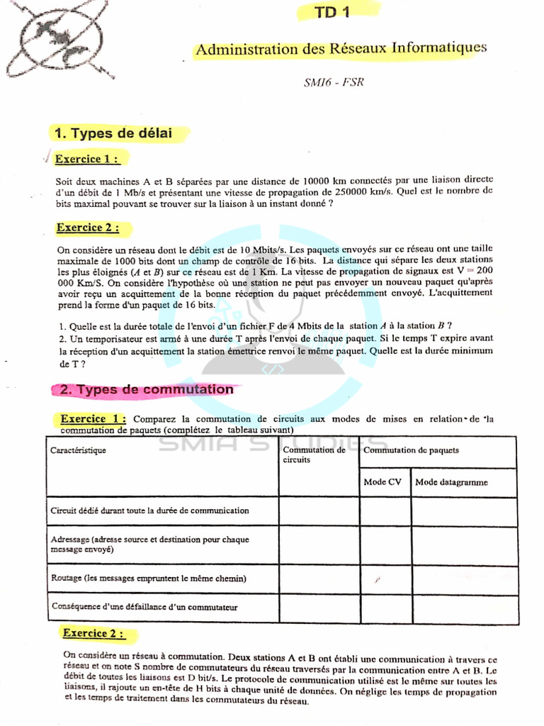 Admin - TD 1 + Corrigé | PDF