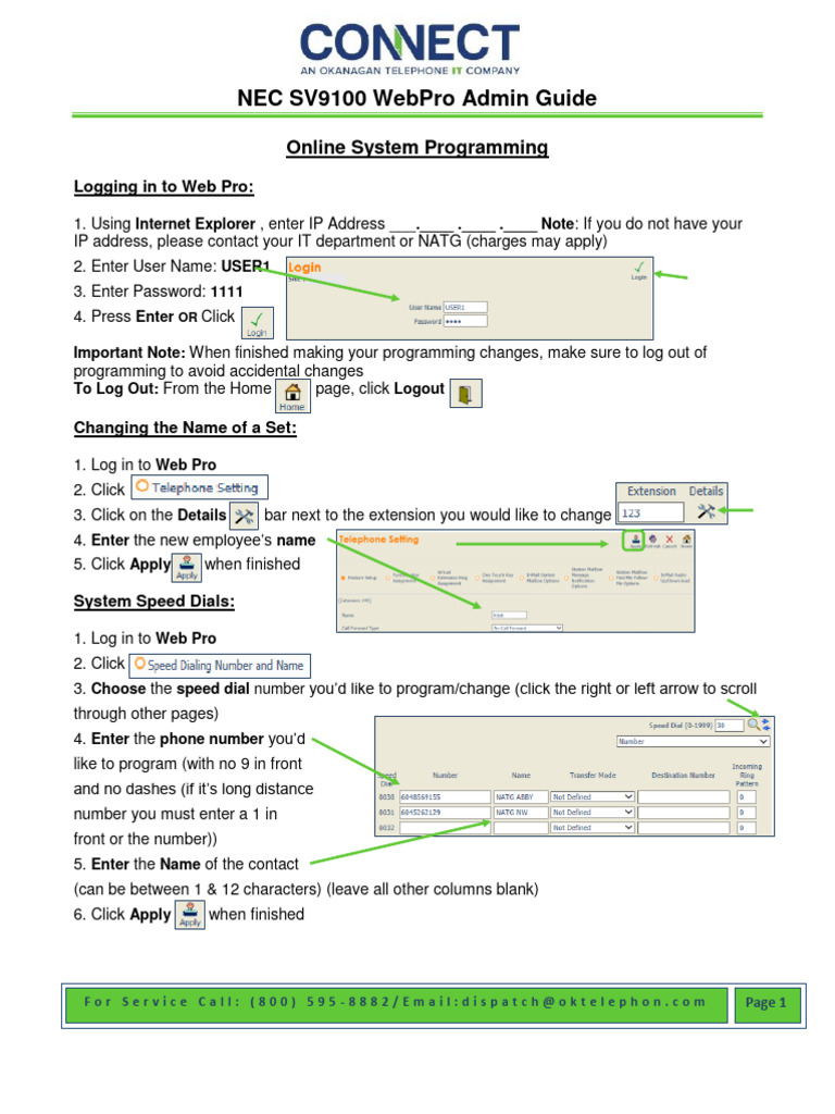 SV9100+SV8100+WebPro+Admin+Guide | PDF | Login | World Wide Web