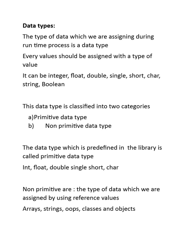data types | PDF | Data Type | Integer (Computer Science) data types | PDF | Data Type | Integer (Computer Science)