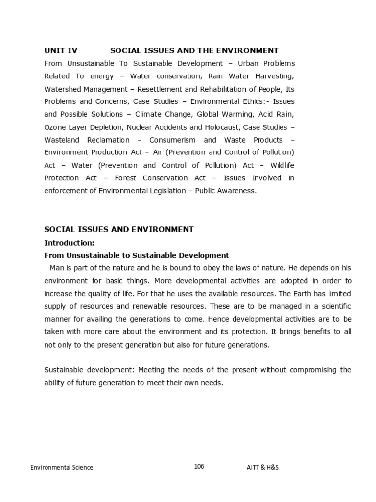 Social Issues and The Environment Chapter-6 | PDF | Climate Change ...