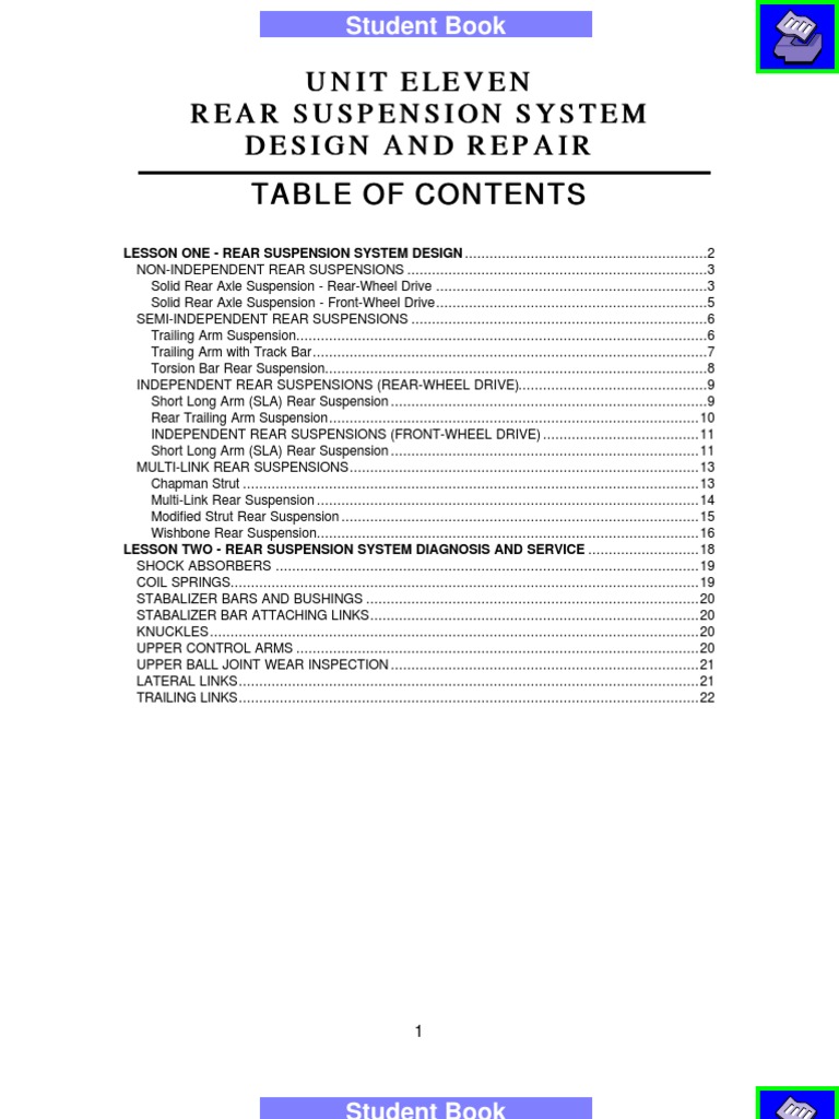 Rear Suspension System Design | PDF | Suspension (Vehicle) | Axle