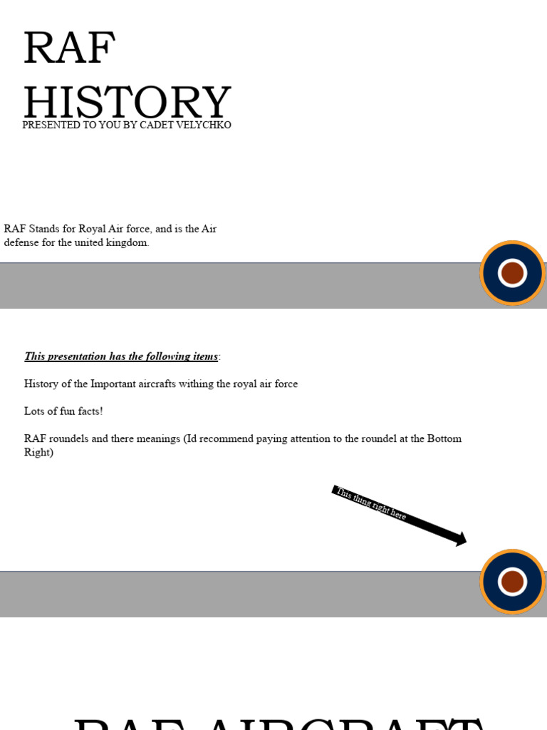 RAF History. | PDF | Royal Air Force | Fighter Aircraft