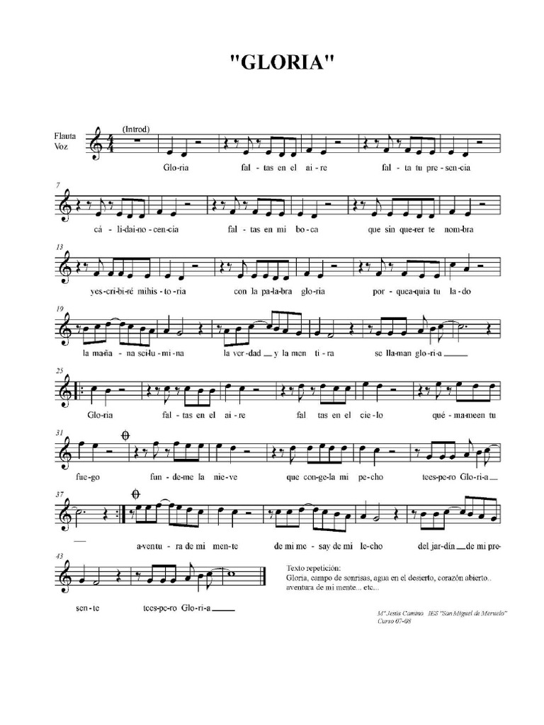 Gloria, Gloria | PDF