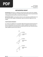 Metacentric Height | PDF | Buoyancy | Classical Mechanics