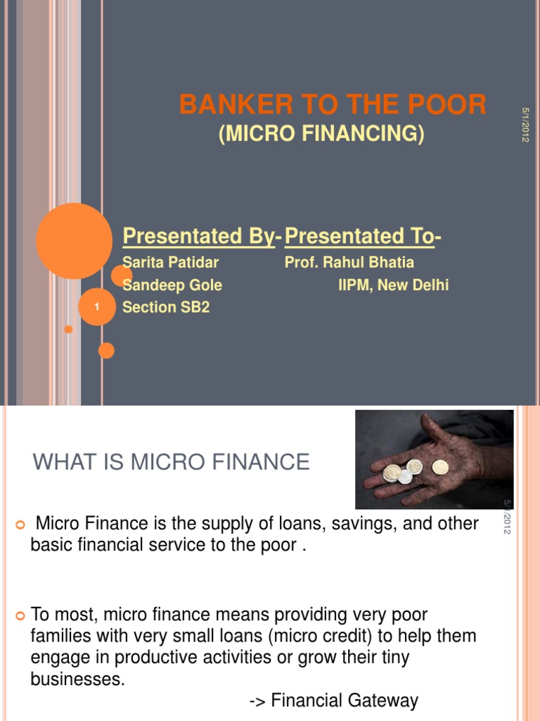 Banker To The Poor: (Micro Financing) | PDF | Microfinance | Grameen Bank