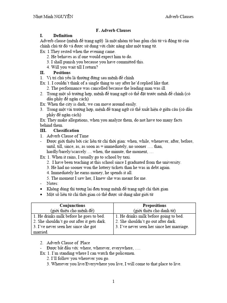 Adverb Clauses | PDF