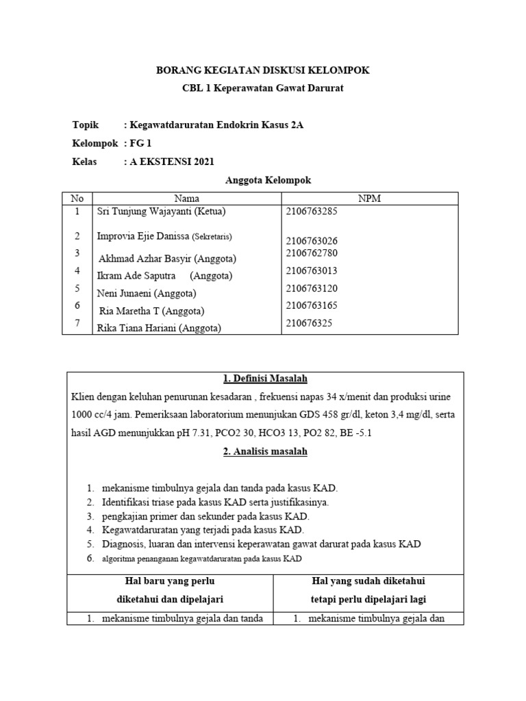 BORANG CBL 1 - KAD | PDF