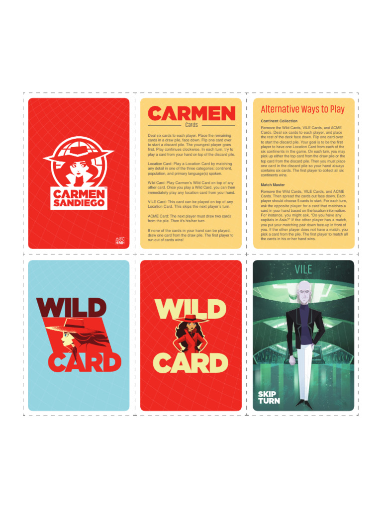 Carmen Cards | PDF | Linguistics | Card Games