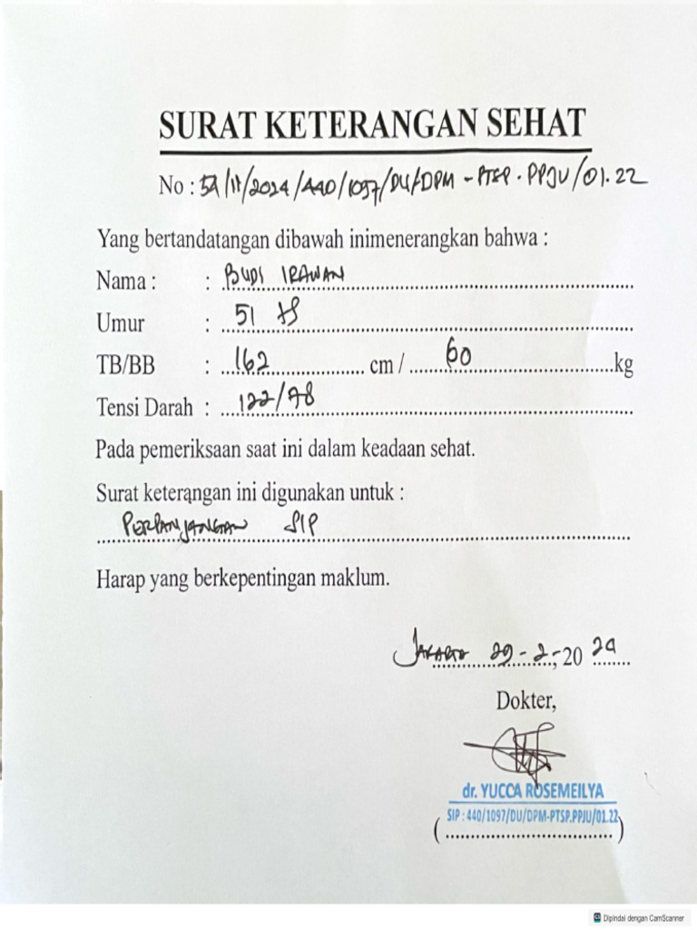 Surat Ket Sehat | PDF