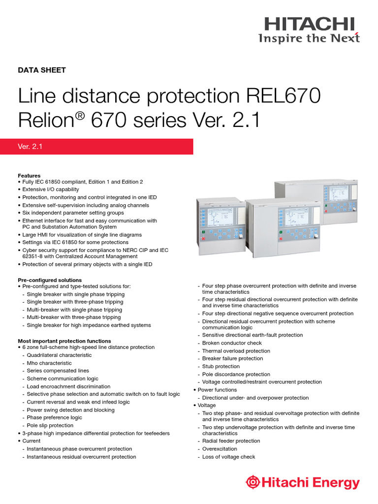 4CAE000107 REL670 Technical Summary A4 | PDF | Electrical Engineering ...