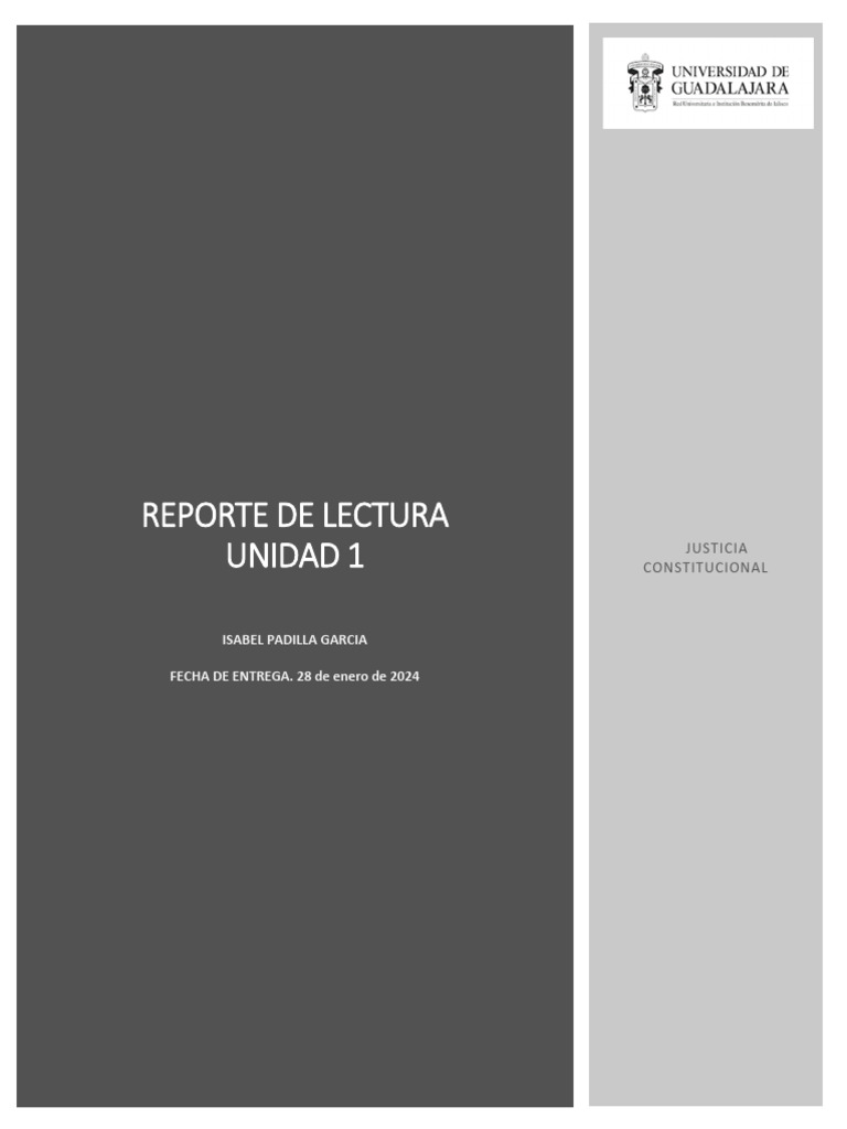 REPORTE DE LECTURA UNIDAD 1-Padillai | PDF | Constitución | México
