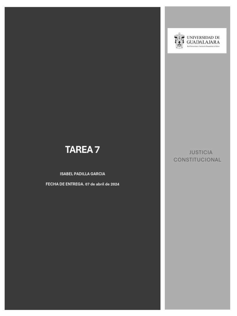 TAREA 7 | PDF | Judicaturas | Justicia
