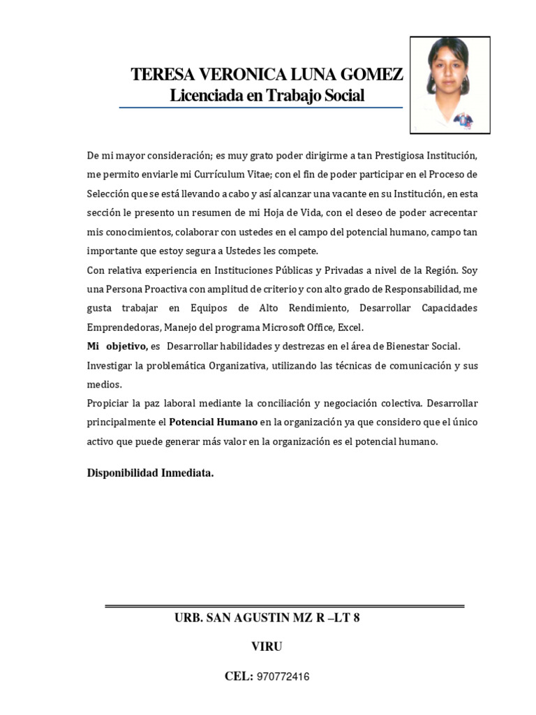 Luna Gomez | PDF | Business | Trabajo Social