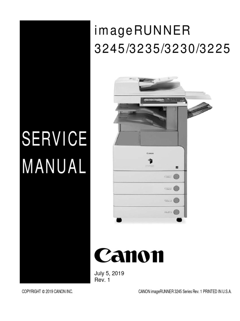 ImageRUNNER 3245 Series SM Rev1 190705 | PDF | Image Scanner ...