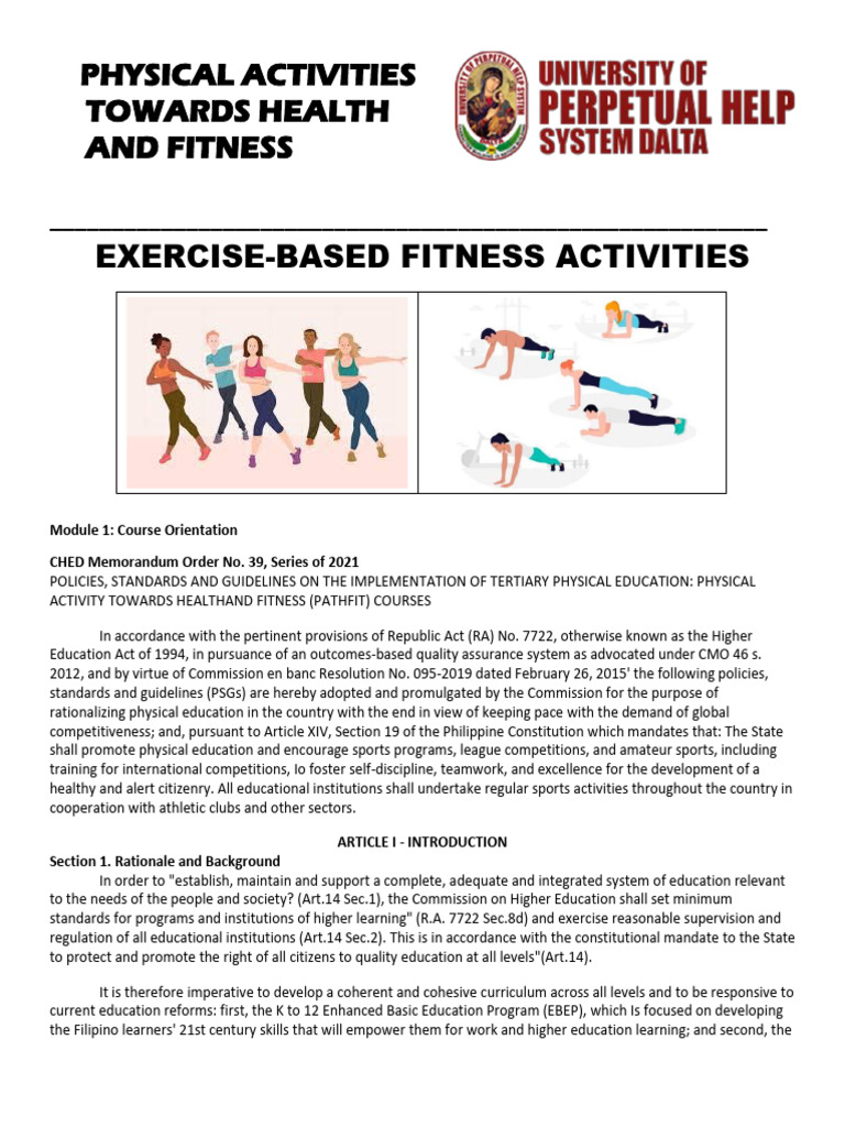Handout Prelim Pathfit 2 Ok | PDF | Physical Fitness | Physical Education