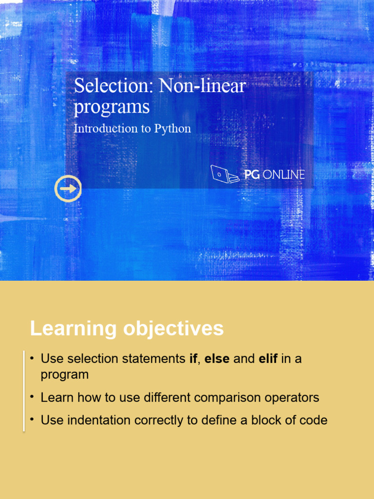 Python L3 Selection Pdf Python Programming Language Programming 2435