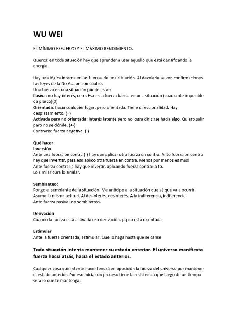 wu wei | PDF | Fuerza