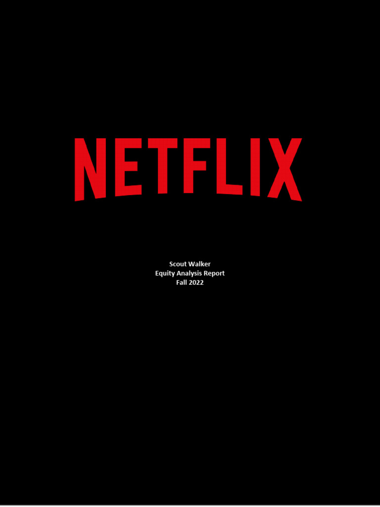 Netflix Equity Analysis Report 2022 | PDF | Netflix | Valuation (Finance)
