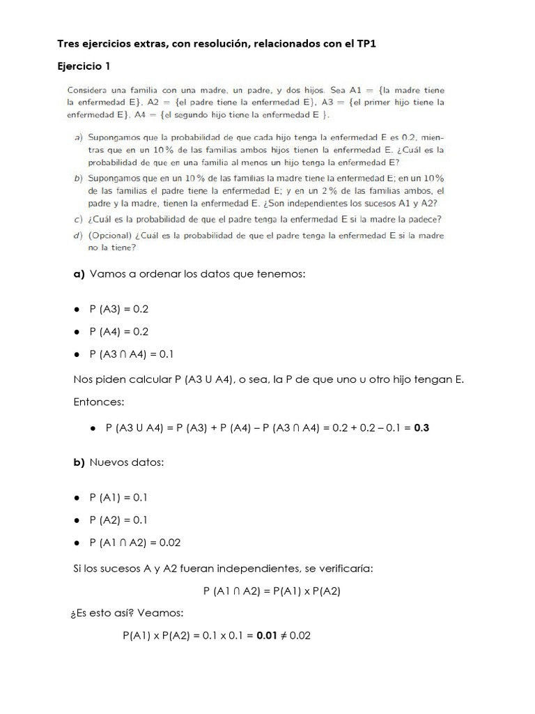 TP1 Ejercicios Extra | PDF | Probabilidad