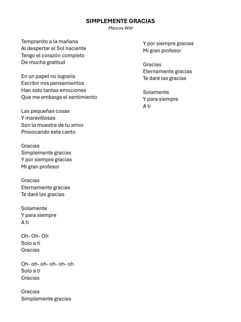 Simplemente Gracias | PDF