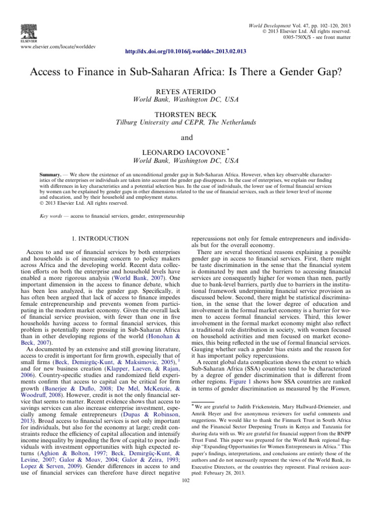 Aterido 2013 | PDF | Regression Analysis | Coefficient Of Determination