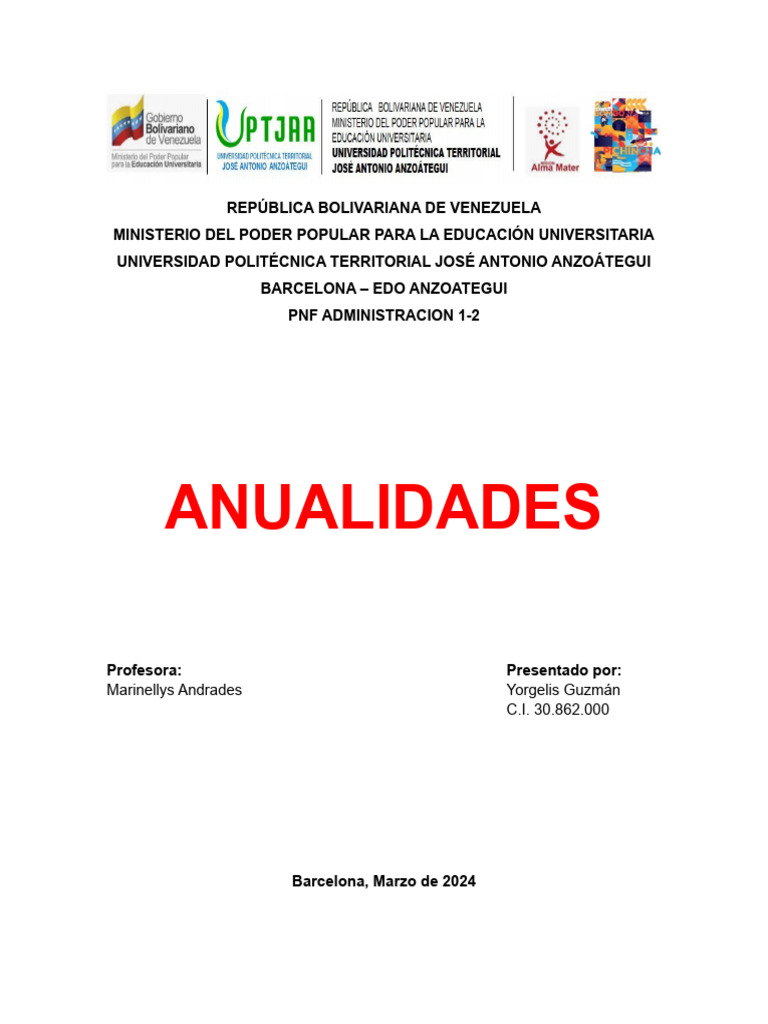 ANUALIDADES | PDF | Economias