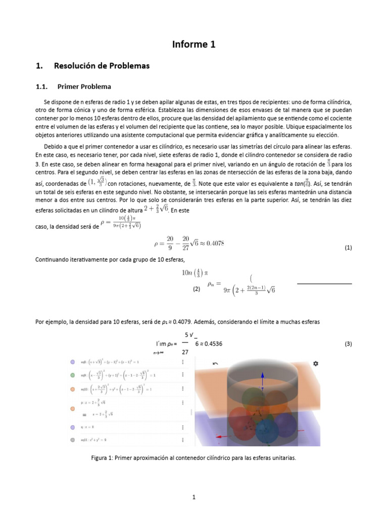 Laboratorio 1 CALV | PDF | Esfera | Formas geométricas
