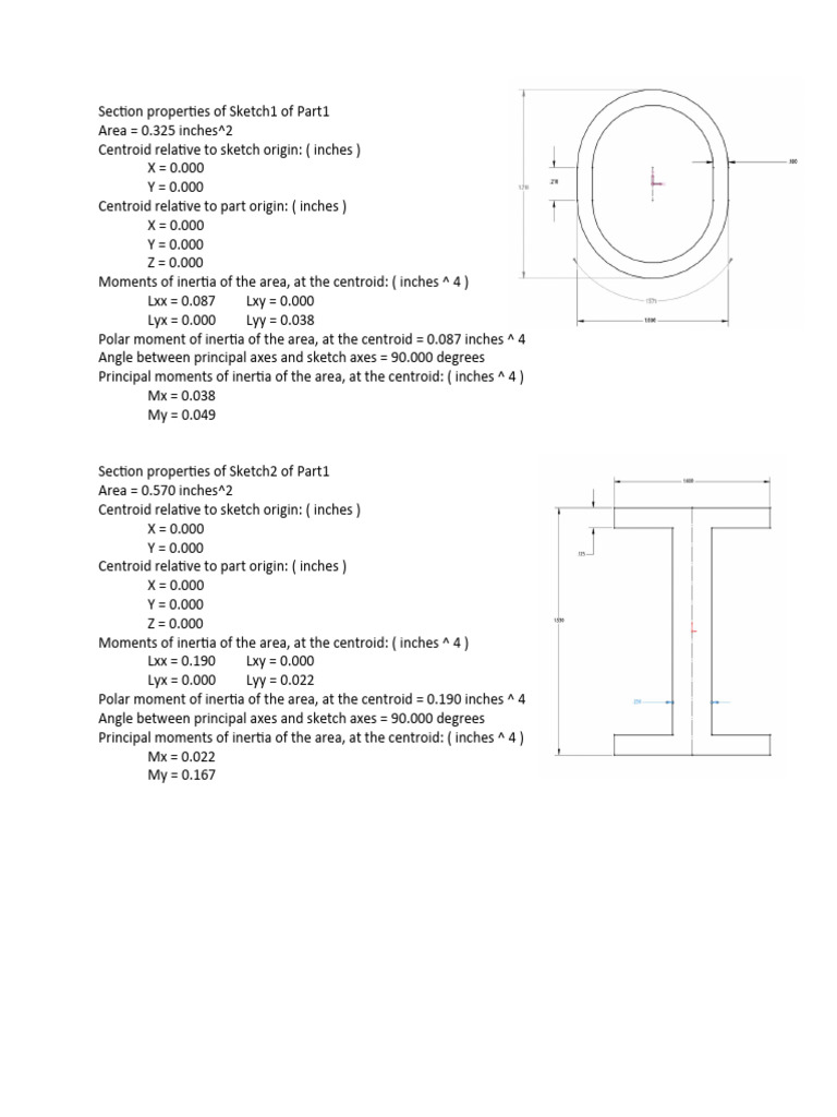 Leg Section Properties | Download Free PDF | Geometry | Space