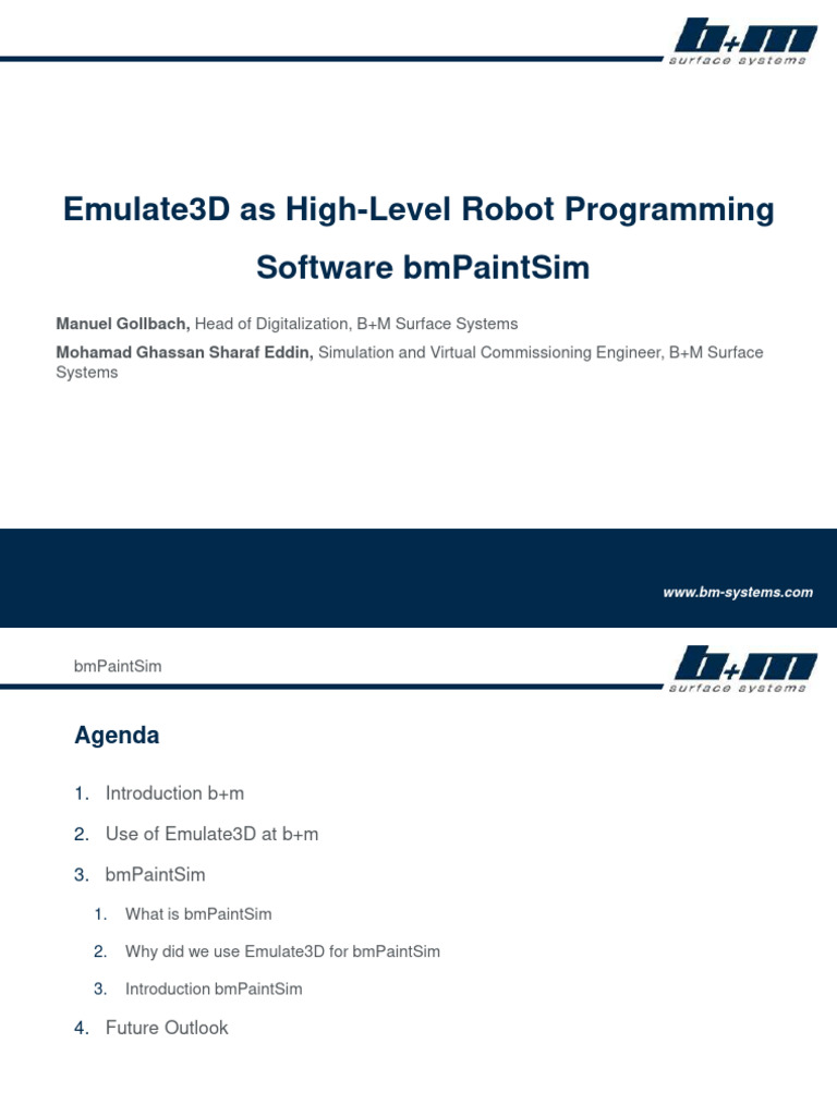 Demo3D As High Level Robot Programming Software bmPaintSim - BM | PDF | Computer Engineering ...