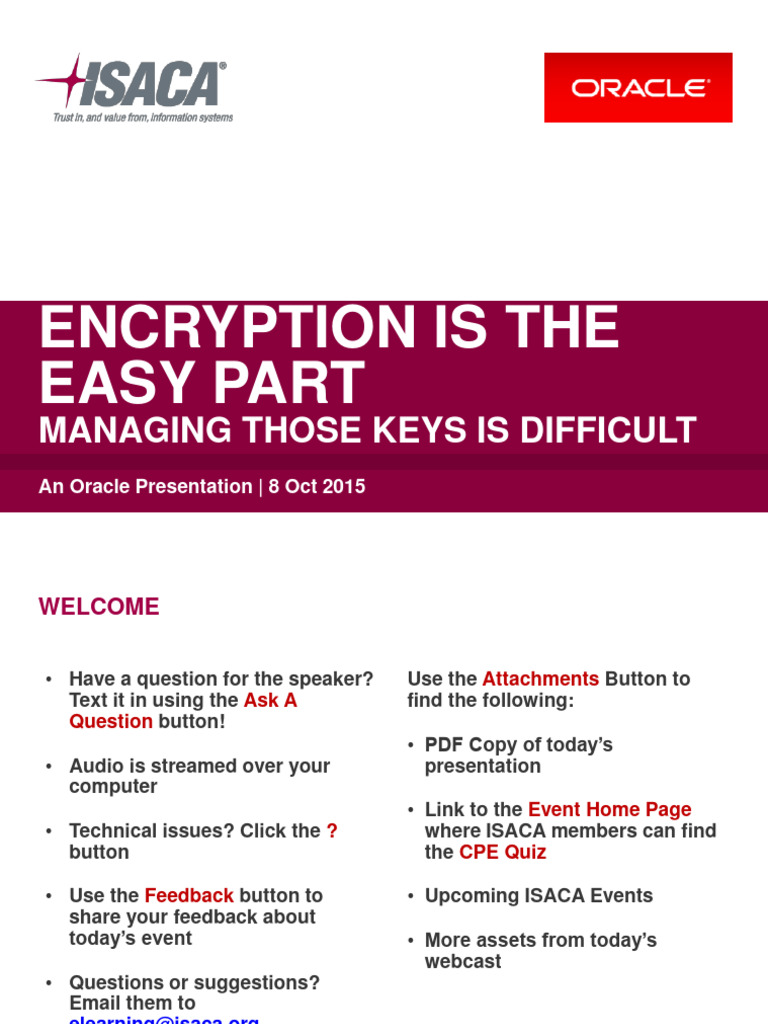 Encryption Easy Part Keys Difficult 119655 | PDF | Cryptography | Databases
