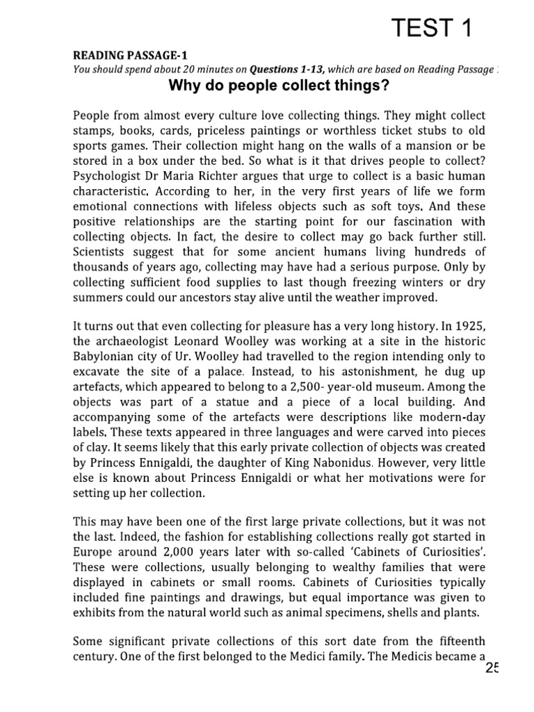 Reading Test 1 | PDF