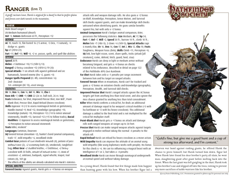 Ranger - Level 7 | PDF