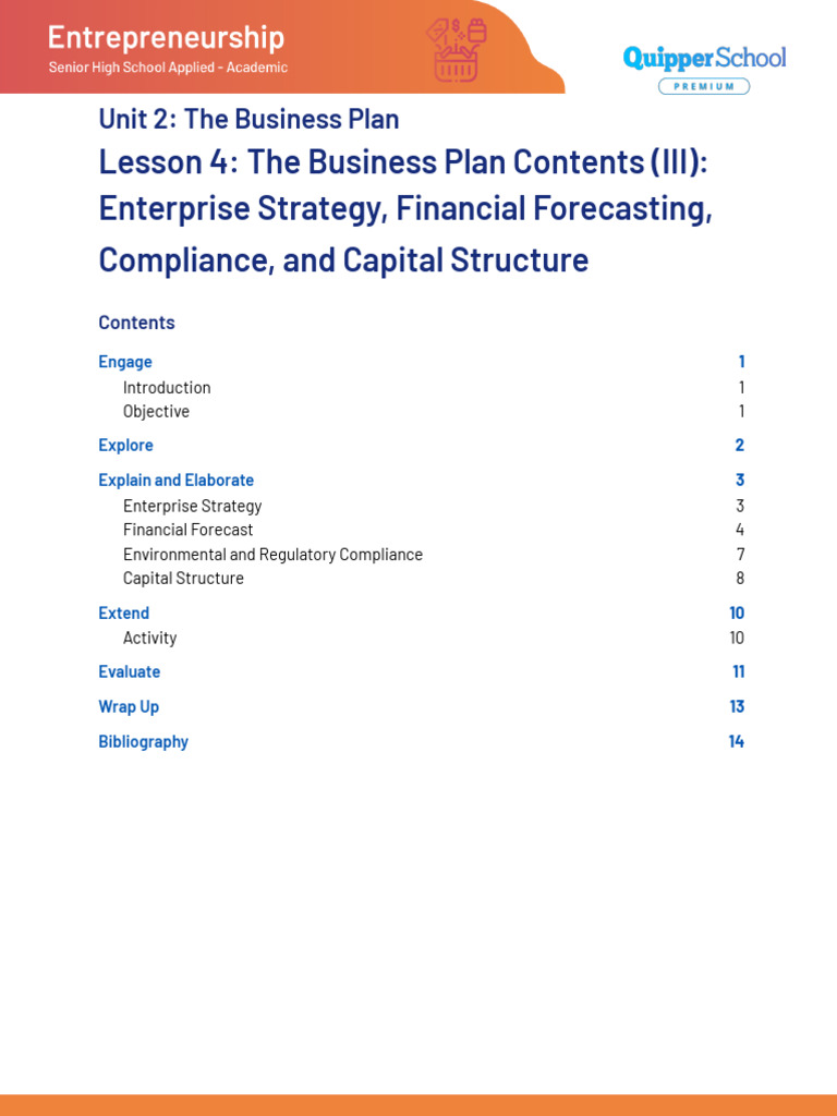 bus plan 4 | PDF | Financial Capital | Capital Structure