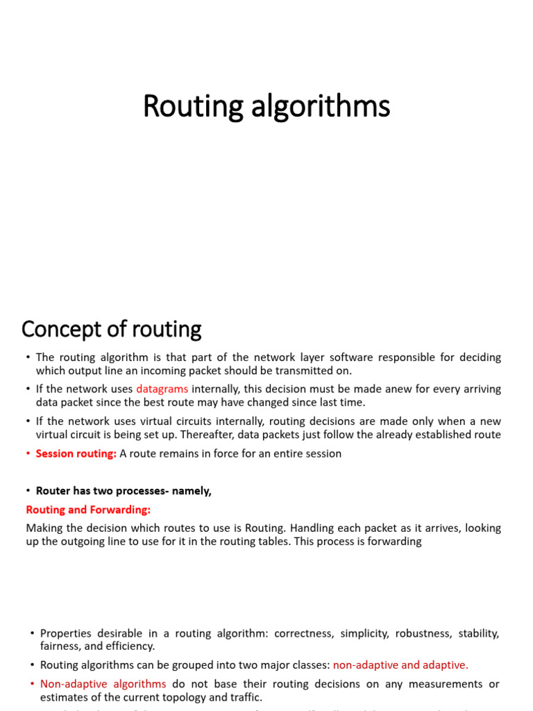 Routing Algorithms | Download Free PDF | Routing | Multicast