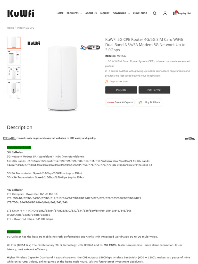 Kuwfi - Com - Products - Kuwfi 5g Cpe Router 4g 5g Sim Card Wifi6 Dual ...