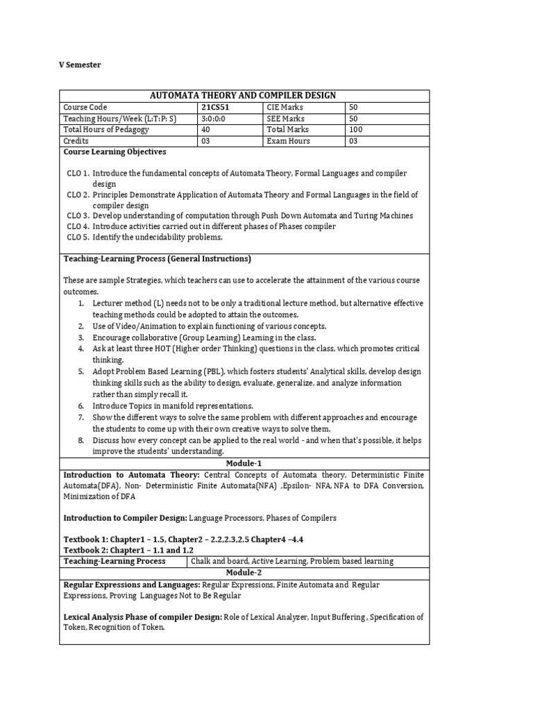 5 Sem 21 Scheme Syllabus | PDF | Relational Model | Databases