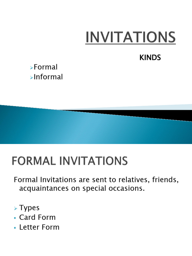 Formal Invitations | PDF