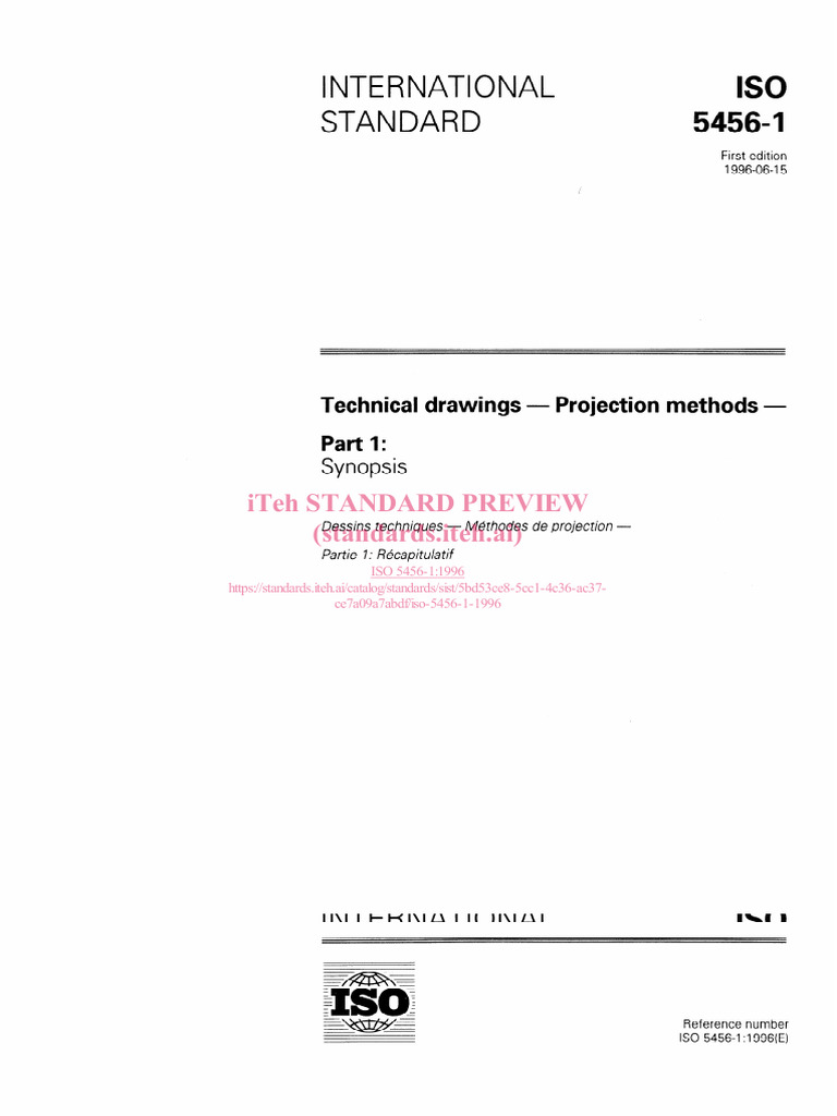ISO-5456!1!1996 - Technical Drawings - Projection Methods - Synopsis ... ISO-5456!1!1996 - Technical Drawings - Projection Methods - Synopsis ...