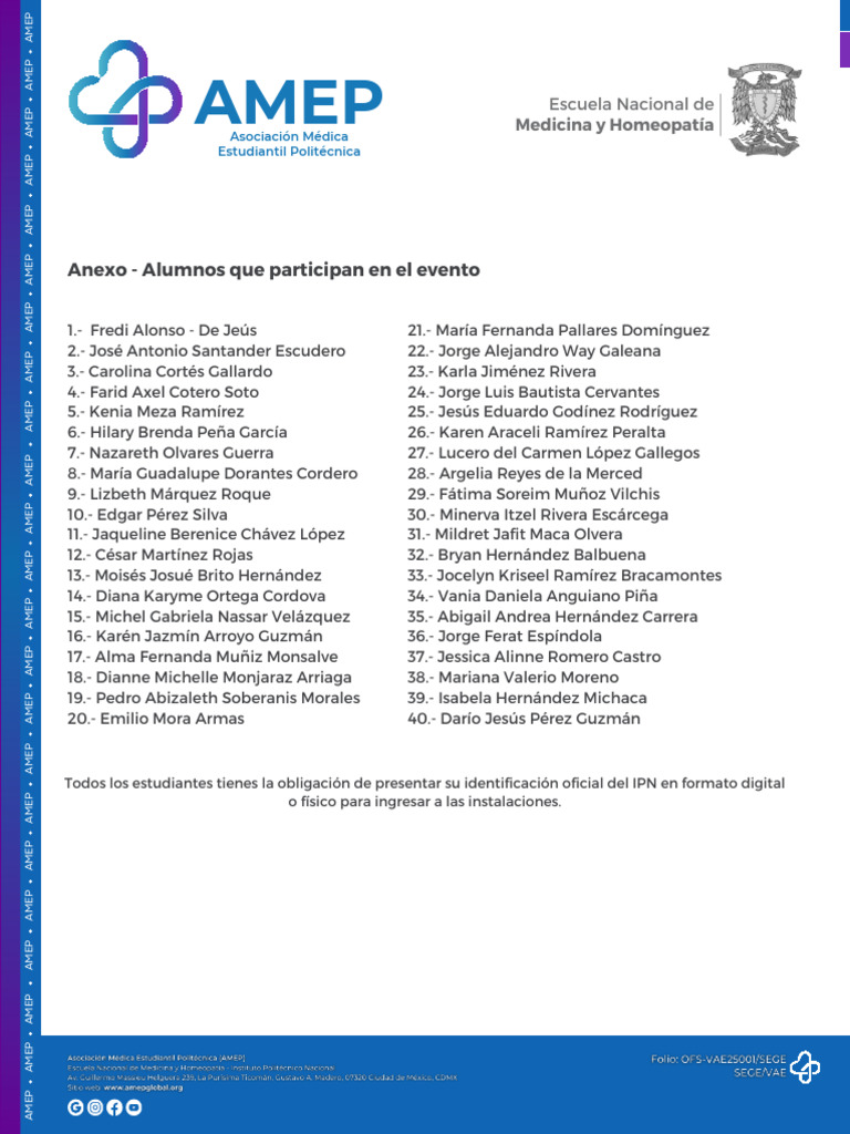 Alumnos Que Participan en La Asamblea General de AMEP | PDF