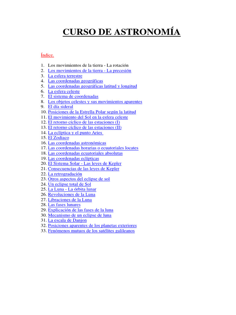 Curso de Astronomia | PDF | Telescopio | Luna