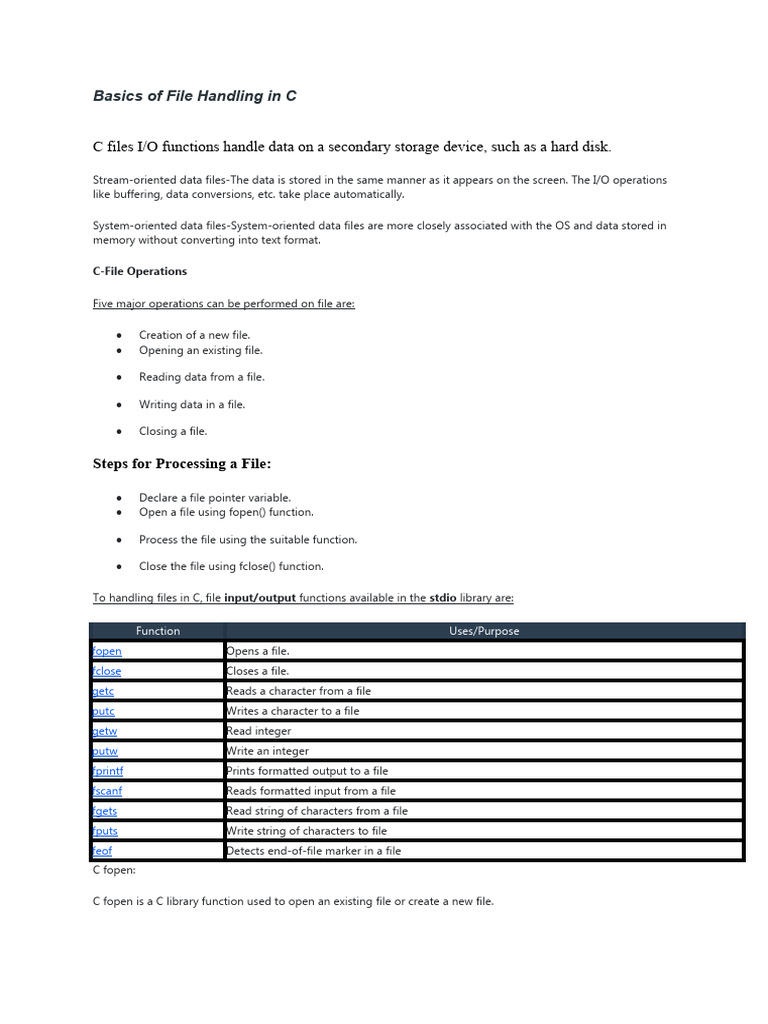 File Handling | Download Free PDF | Computer File | Pointer (Computer Programming)