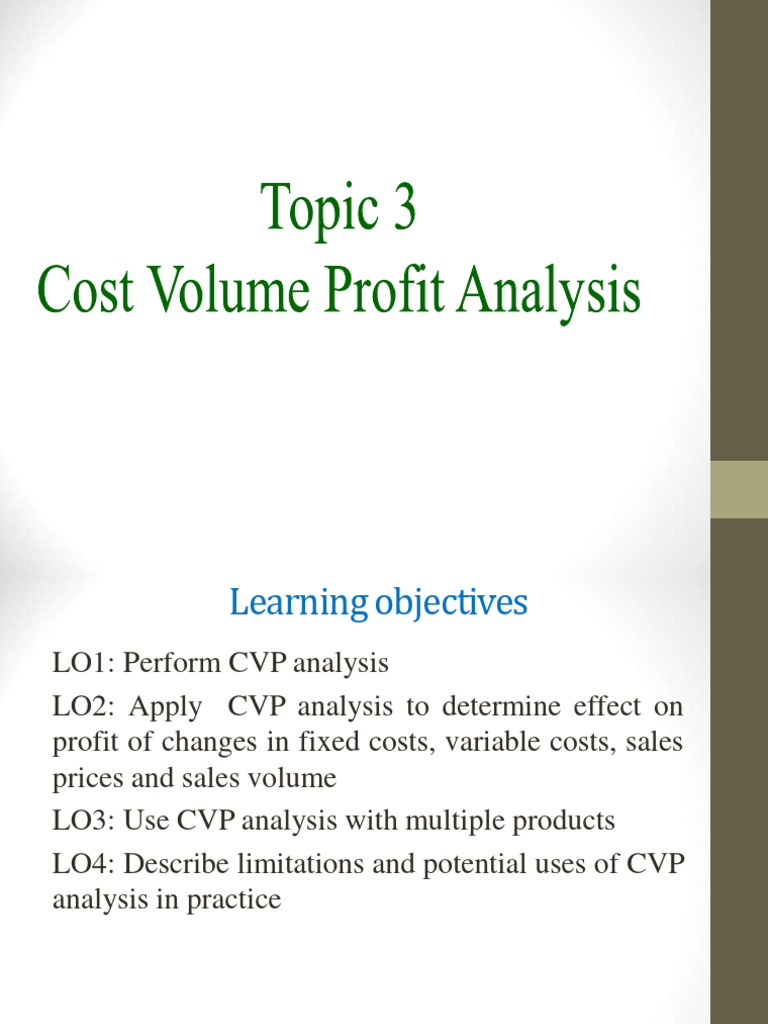 Topic 3 - CVP | Download Free PDF | Business Economics | Financial ...
