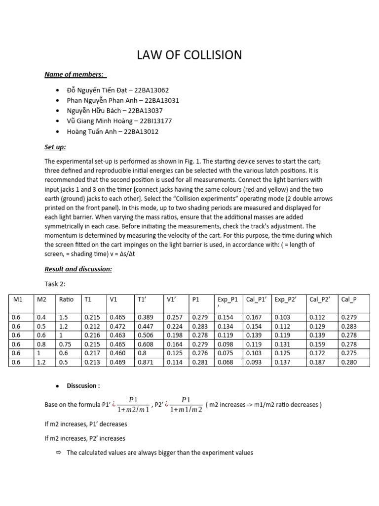 LAW OF COLLISION | PDF | Speed Of Light | Physics