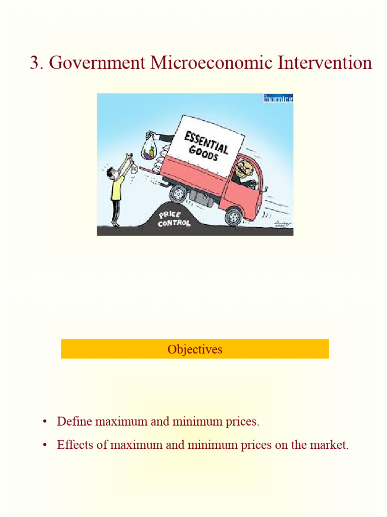 Government Microeconomic Intervention Pt.1 | PDF | Prices | Price Controls