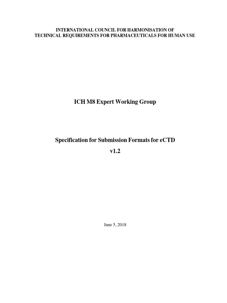 eCTD Submission Format Specifications | PDF | Typefaces | Computing