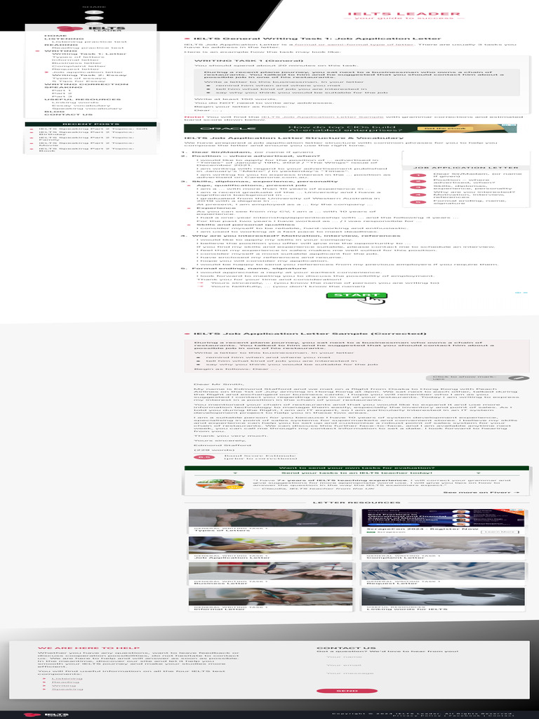 IELTS Job Application Guide | PDF | International English Language ...