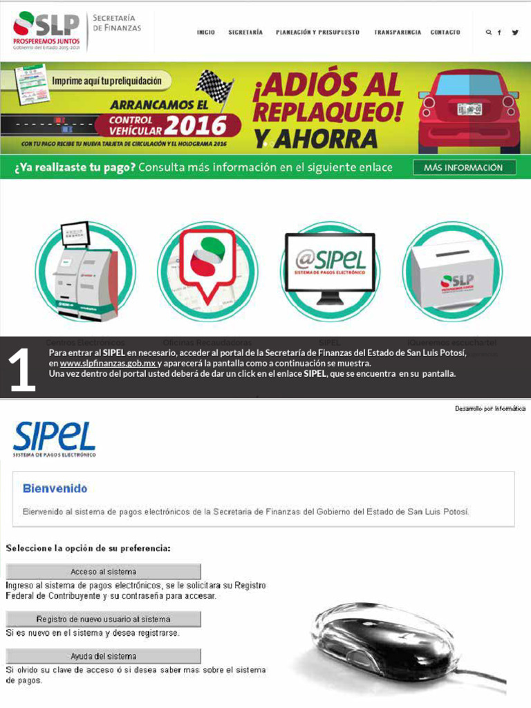 Acceso y Uso del SIPEL en SLP | PDF | Archivo de computadora | Impuestos