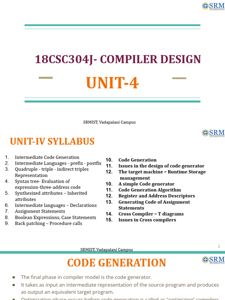 Unit-4-5 | PDF | Compiler | Computer Program