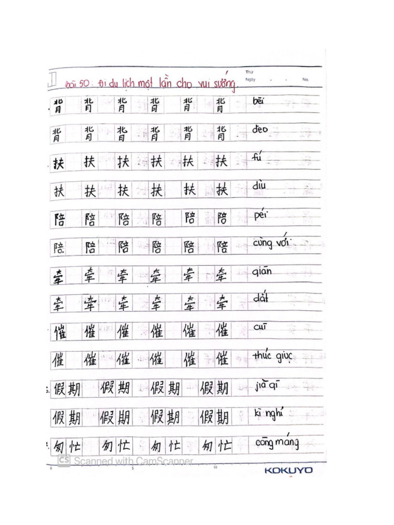 Tập viết tiếng Trung | PDF