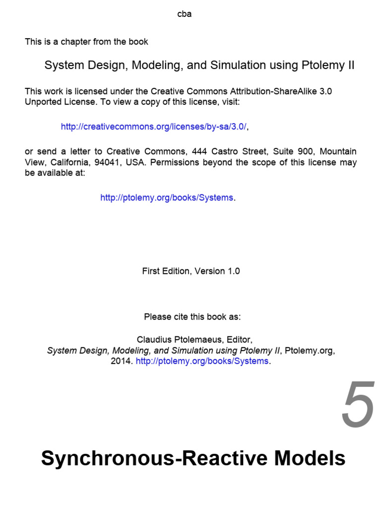 Synchronous Reactive Models Download Free Pdf System Mathematics